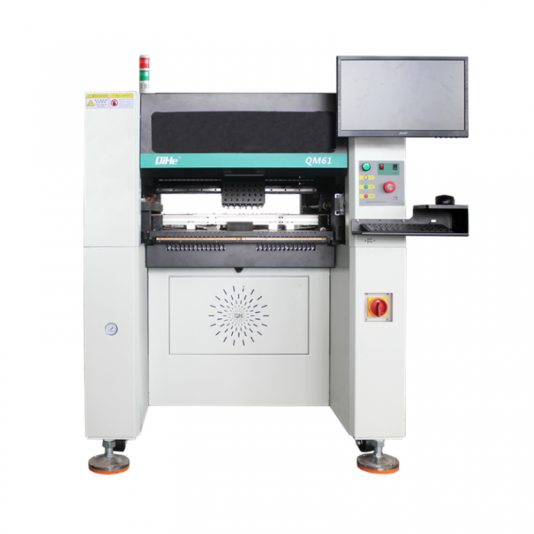 Qihe QM61 SMT pick and place machine 6heads 63slots PNP rail