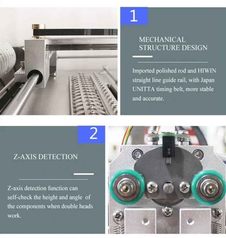 TVM802AX desktop SMT pick and place machine 2heads 29slots deluxe ...