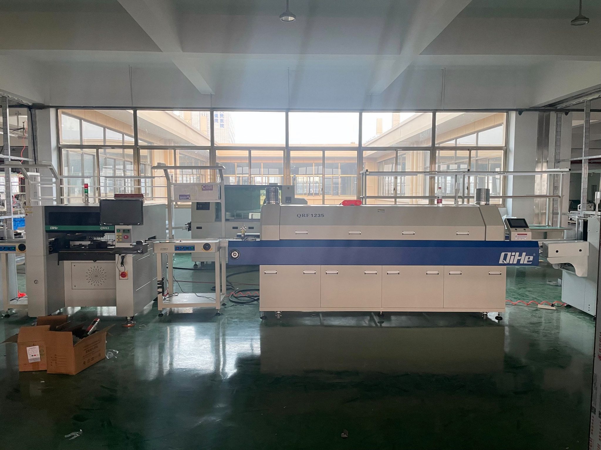 QRF1235 12 Zones SMT Reflow Oven solder welding with guide rail - Smt ...