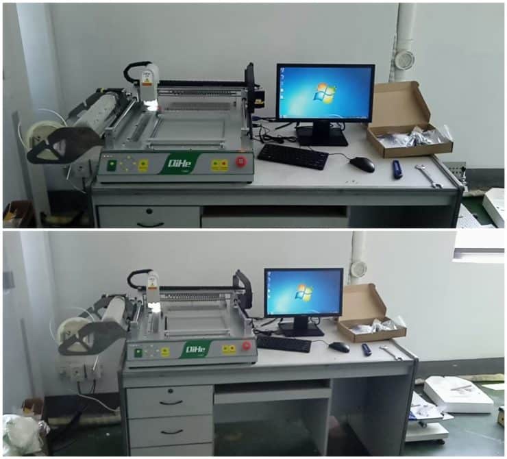 TVM802B desktop pick and place line smt setup case - Smt pick and place ...