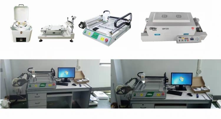 TVM802B desktop pick and place line smt setup case - Smt pick and place ...