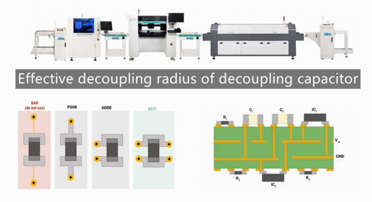 pick and place machine Effective radius decoupling capacitor