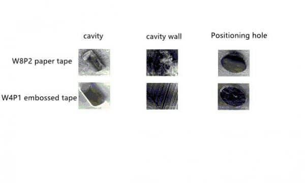 smt pick and place SMD embossed tape & paper tape difference